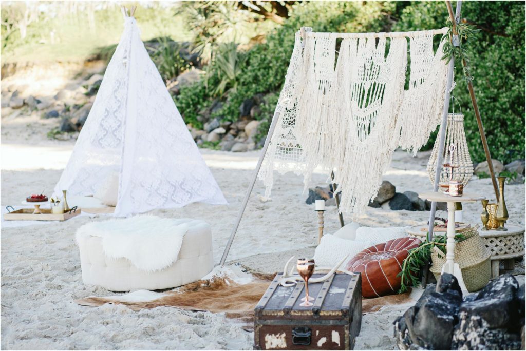 Boho Beach Picnic Styled Shoot » The One Day House Wedding Hire